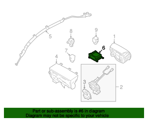 2013-2016 Hyundai Genesis Coupe Air Bag Control Module 95910-2M260 ...