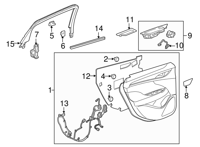 22977388 GM Door Trim Panel Bracket | GM Parts Store