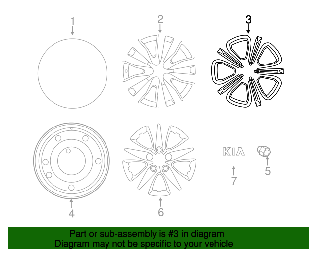 52910-A7CA0 - Wheel, Alloy 2017-2018 Kia | Kia.Parts Store