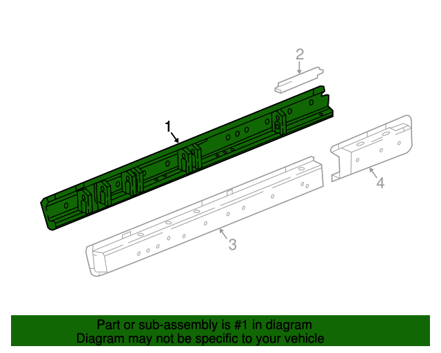2017-2023 GM Driver Side Rocker Outer Panel Reinforcement 84734968 ...