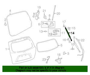 68960-49375 - Lift Cylinder - 2008-2013 Toyota Highlander | OEM Genuine ...