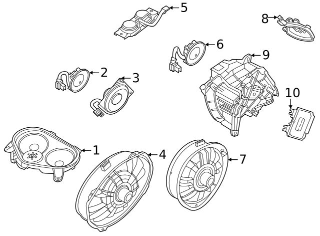 2020-2023 Lincoln Aviator Speaker Assembly LC5Z-18808-C | OEM Parts Online