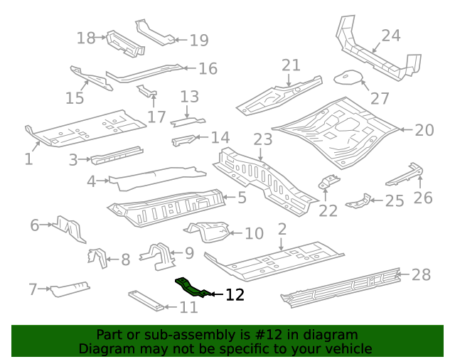2019-2021 Lexus Center Brace 57533-10010 | OEM Parts Online