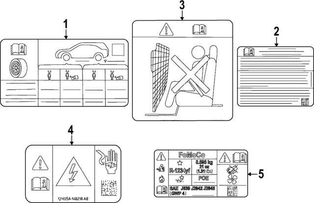 2021-2024 Ford Mustang Mach-E AC Label LJ9Z-1503050-B | OEM Parts Online