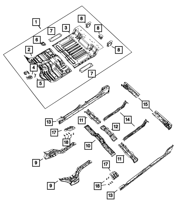 2019-2020 Ram 1500 Under-Body Hold Down Support 68276404AA | My Mopar Parts