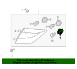 33302-S5A-A01 - 2001-2016 Honda - Socket (T20 W) | Genuine Honda Parts