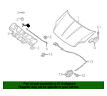 2004-2012 Nissan 2004-2012 Nissan Quest Sentra Hood Prop Rod Anchor ...