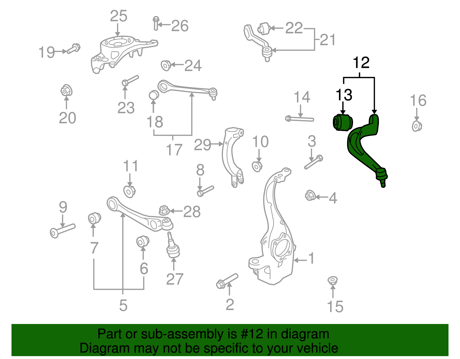 2010 Audi Rear Lower Control Arm 8K0-407-693-AE | Audi OEM Parts Guy