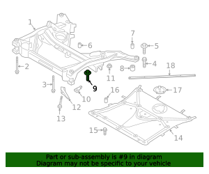Genuine BMW 07-14-6-883-436 | Suspension Cross-Member Bolt | FREE ...