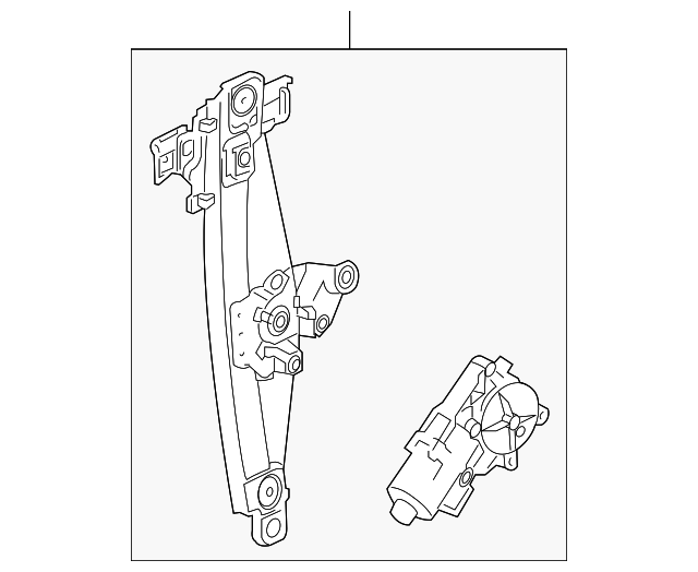 2010-2012 Cadillac SRX Rear Passenger Side Power Window Regulator and ...