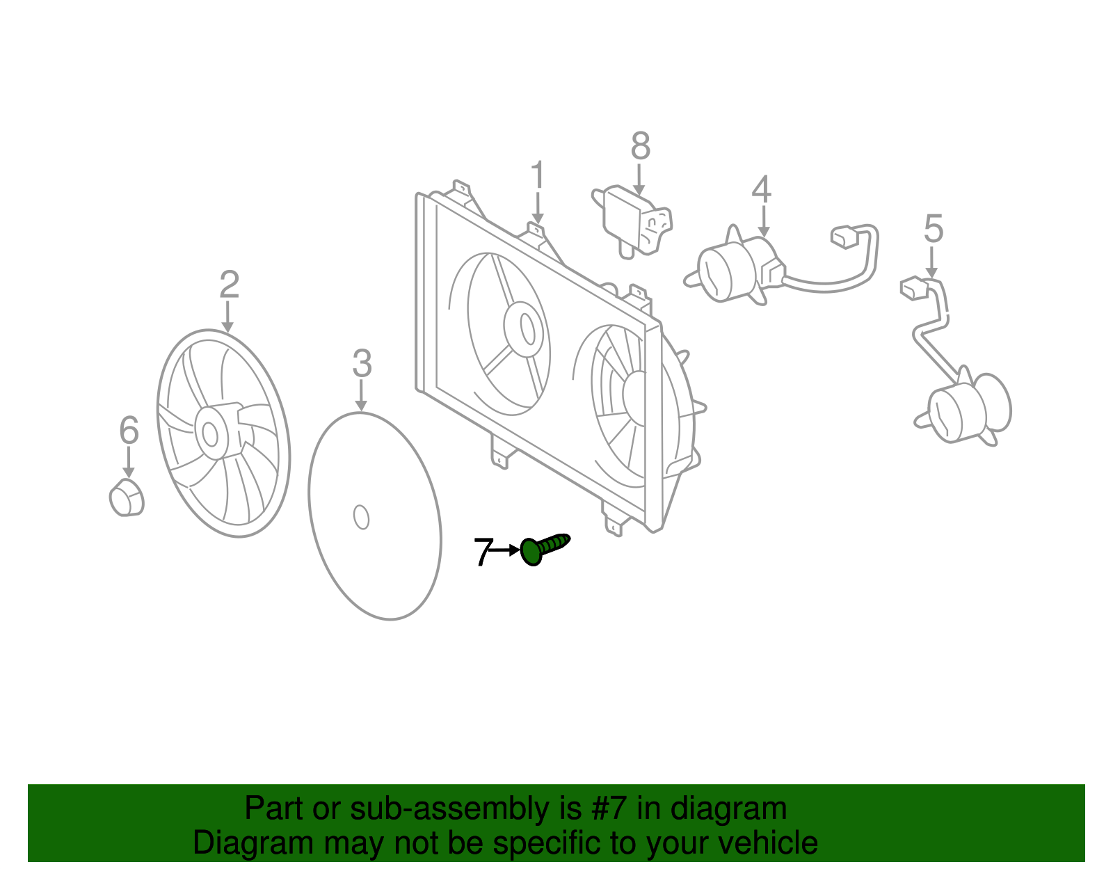 1988-2021 Toyota Fan Motor Bolt 90099-04117 | OEM Parts Online