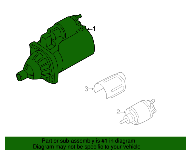 2004-2011 Audi Starter Motor 079-911-023-D | Genuine Audi Parts