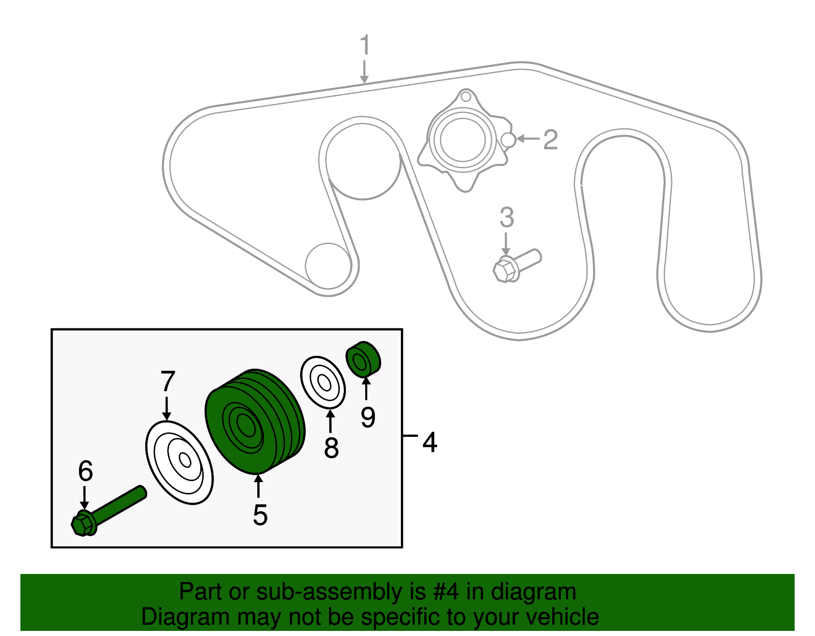 2016-2020 Infiniti QX80 Pulley Assembly 11925-EZ30A | OEM Parts Online