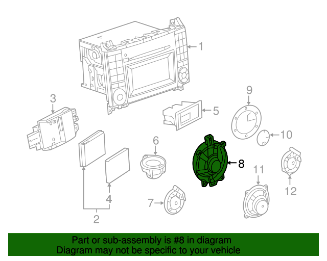 906-827-00-60 - Front Dr Speaker 2010-2018 Mercedes-Benz | Mercedes ...