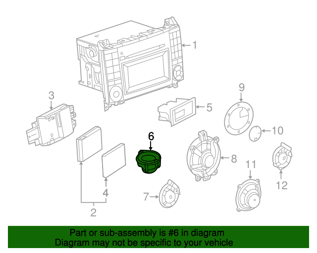 906-827-02-60 - Inst Panel Speaker 2010-2018 Mercedes-Benz | Mercedes ...