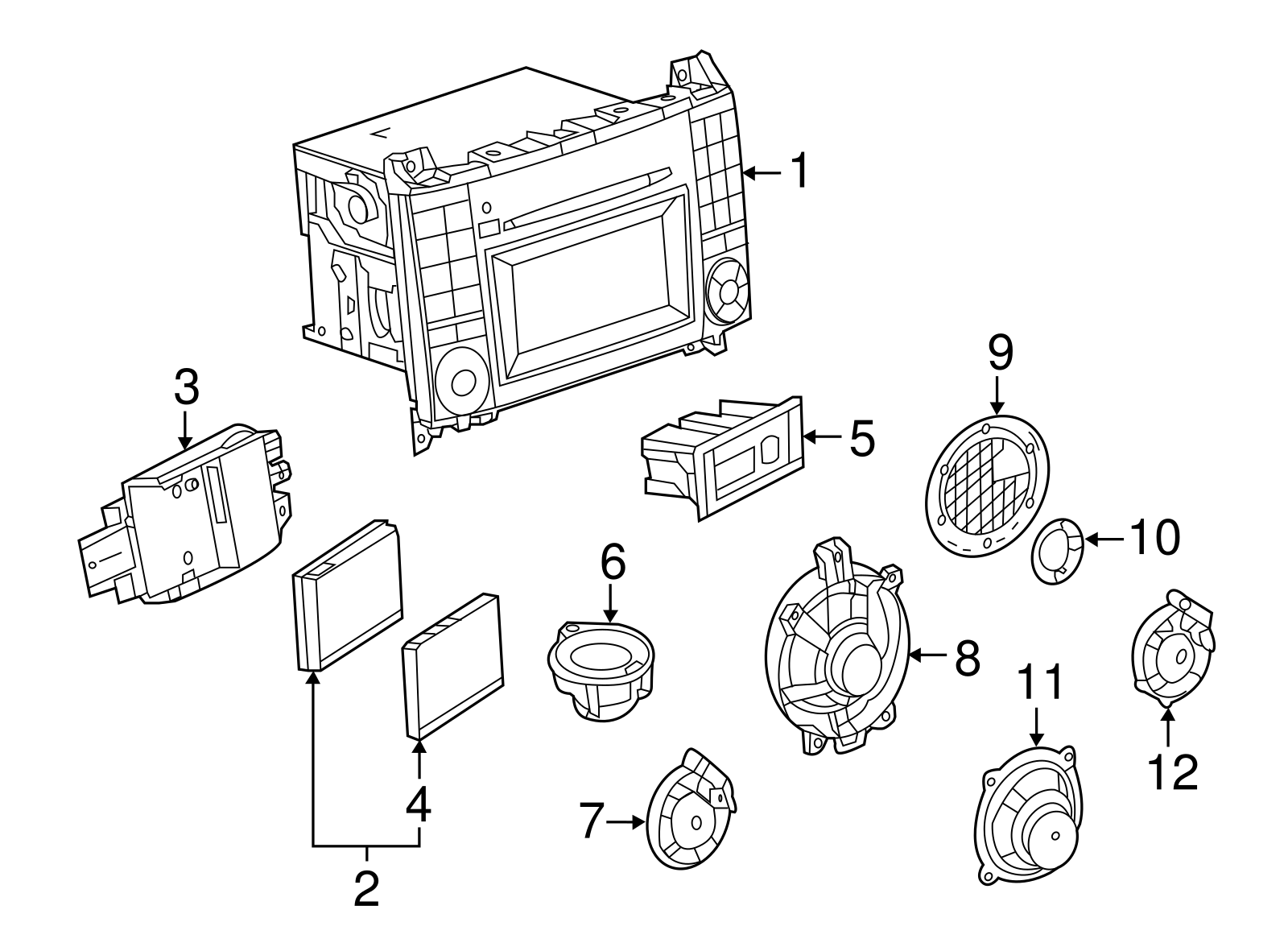 906-827-00-60 - Front Dr Speaker 2010-2018 Mercedes-Benz | Mercedes ...