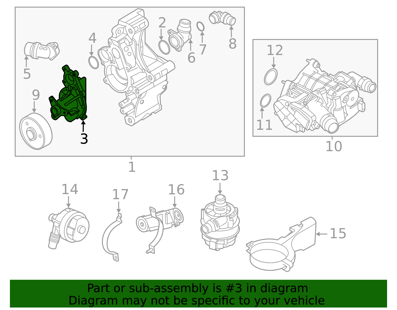 11518482250 - 2019-2025 BMW Water Pump (11-51-8-482-250) | BMW of South ...