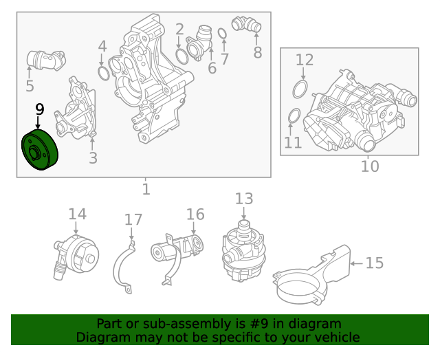 11-51-8-591-892 - Belt pulley, coolant pump 2018-2024 BMW | AutoNation ...