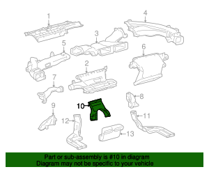87215-12050 - Lower Duct - 2008-2018 Toyota | OEM Genuine Toyota Parts