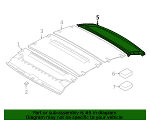 2021-2024 BMW Repair kit conve.roof brace rear window 54-34-5-A05-DF9 ...