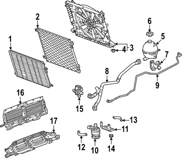 2022-2023 GMC Hummer EV Pickup Radiator Surge Tank Bracket 84888348 GM ...