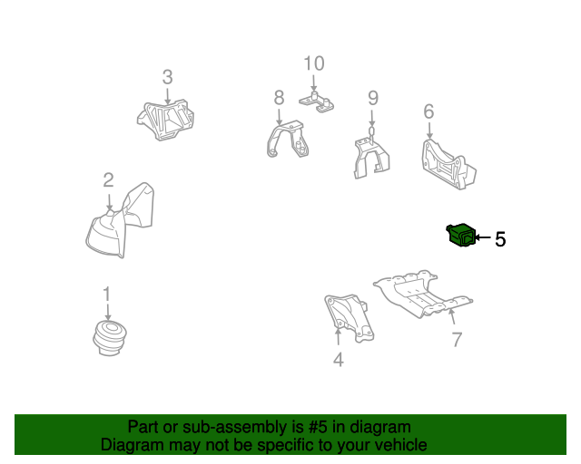 221-240-13-18 - Automatic Transmission Mount 2007-2014 Mercedes-Benz ...