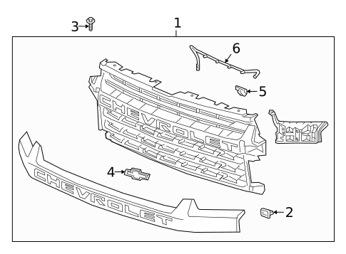 Grille & Components for 2020 Chevrolet Silverado 2500 HD | GM Parts Center