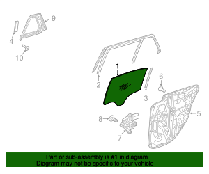 213-735-03-00 - Movable Glass 2017-2020 Mercedes-Benz | Mercedes-Benz ...
