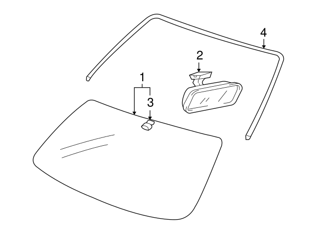86110-2G080 - Windshield 2006-2008 Kia Optima | Kia.Parts Store