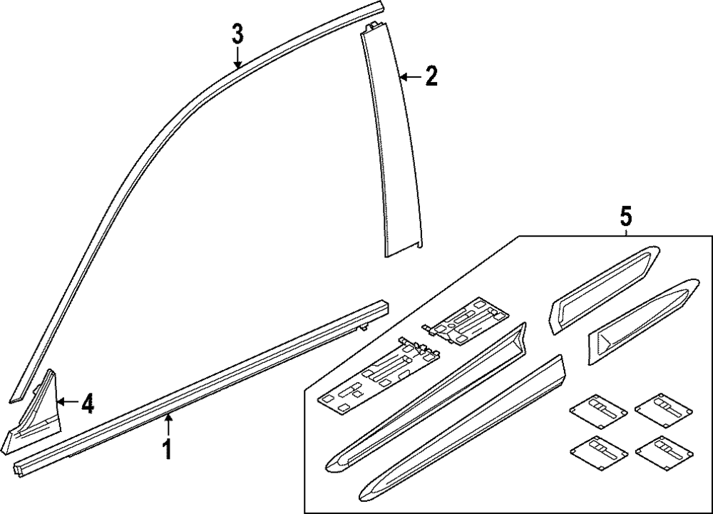 72465-3W0-A01 - 2023-2025 Honda HR-V - Frame Molding | Honda Parts Cheap