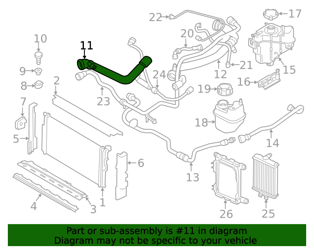 17-12-8-616-528 - Radiator Coolant Hose 2017-2022 BMW | AutoNationParts.com