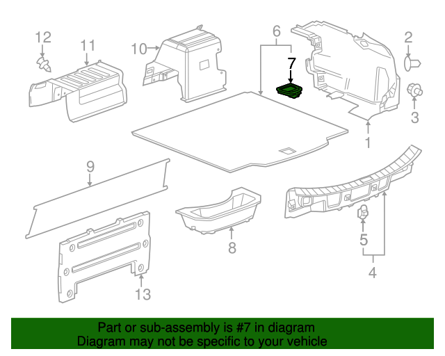 2014-2020 Chevrolet Jet Black Rear Compartment Spare Wheel Stowage ...