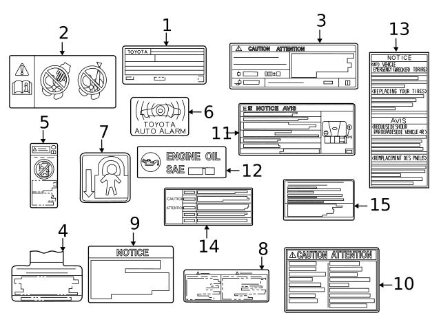 15369-F0010 - Info Label 2018-2022 Toyota | Longo Toyota Parts