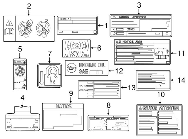 2018-2021 Toyota AC Label 88723-06130 | Toyota Parts Center