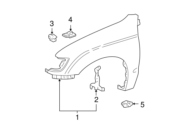53385-20020 - Hood Bumper Bracket - 1991-2004 Toyota | OEM Genuine ...