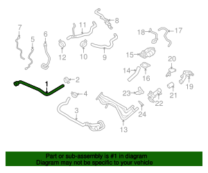 30792476 - Radiator Coolant Hose 2007-2010 Volvo S80 | AutoNationParts.com