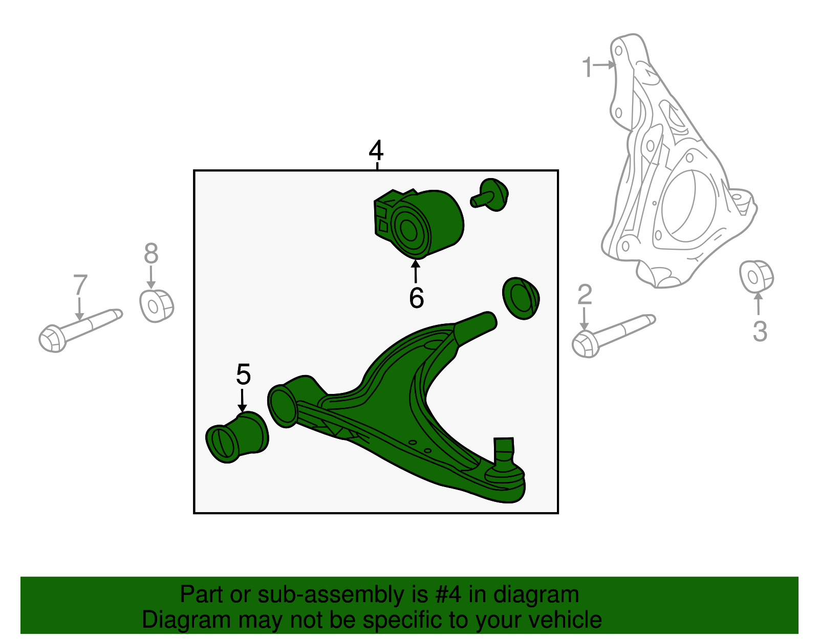 2014-2020 Chevrolet Impala Front Passenger Side Lower Control Arm ...