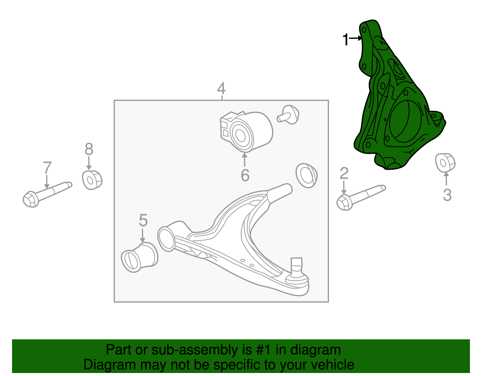2010-2020 GM Passenger Side Steering Knuckle 13219081 GM ...