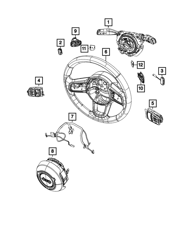 2021-2024 Jeep Wrangler Steering Wheel Wiring 68531086AA | My Mopar Parts