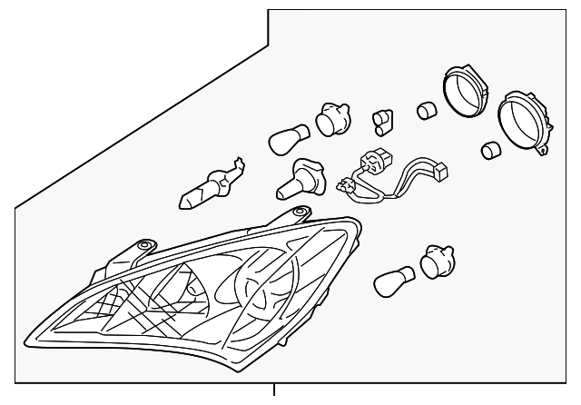 92102-2M050 - Headlamp Assembly - 2010-2012 Hyundai Genesis Coupe ...