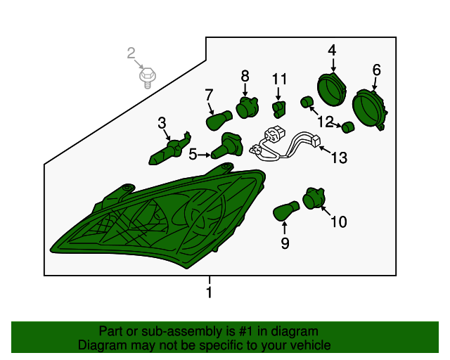 92102-2M050 - Headlamp Assembly - 2010-2012 Hyundai Genesis Coupe ...