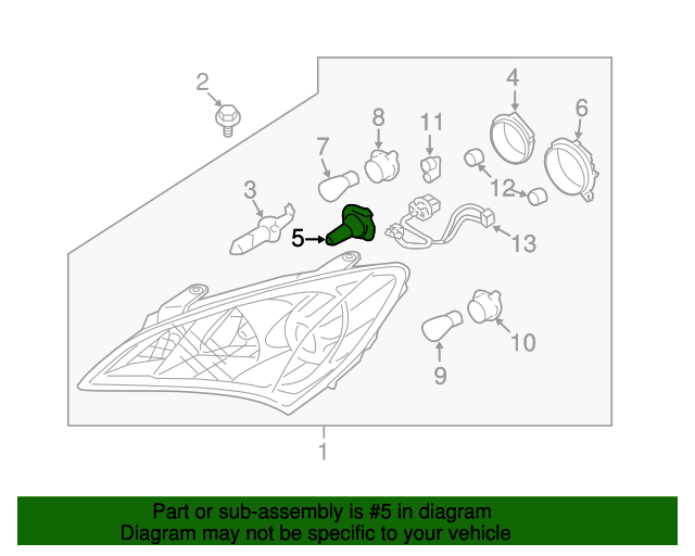 2000-2017 Hyundai Bulb 18647-55009-E | OEM Parts Online