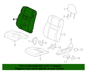 2015 Honda CR-V Cover, L Front Seat-Back Trim *YR449L* (Cashmere Ivory ...