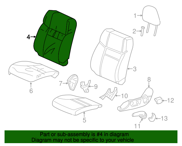 2015 Honda CR-V Cover, L Front Seat-Back Trim *YR449L* (Cashmere Ivory ...