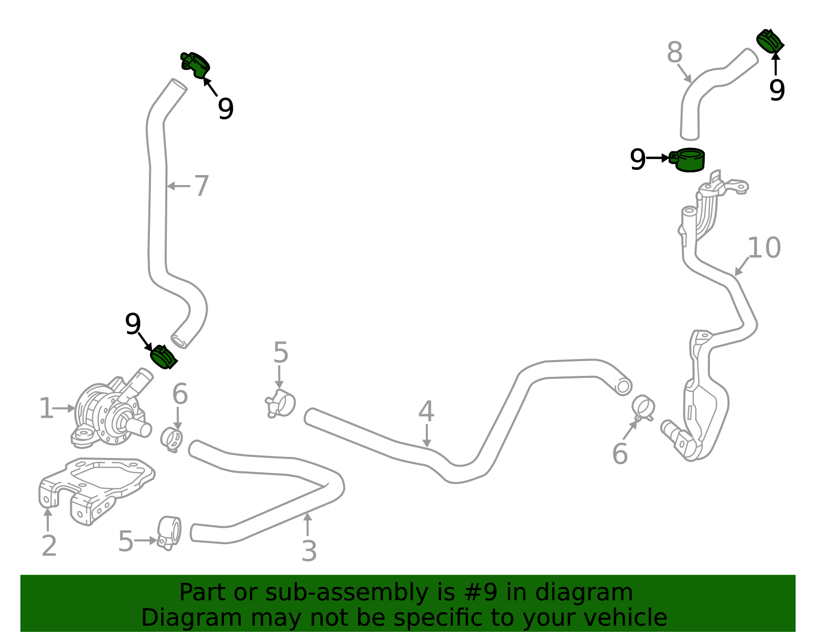 OEM 2018-2024 Honda Drive Motor Inverter Radiator Hose Clamp 91405-TK8 ...