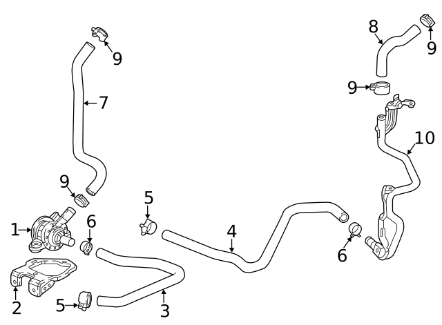 1J451-6C2-A01 - Pipe Expansion Tank Outlet - 2018-2020 Honda Accord ...
