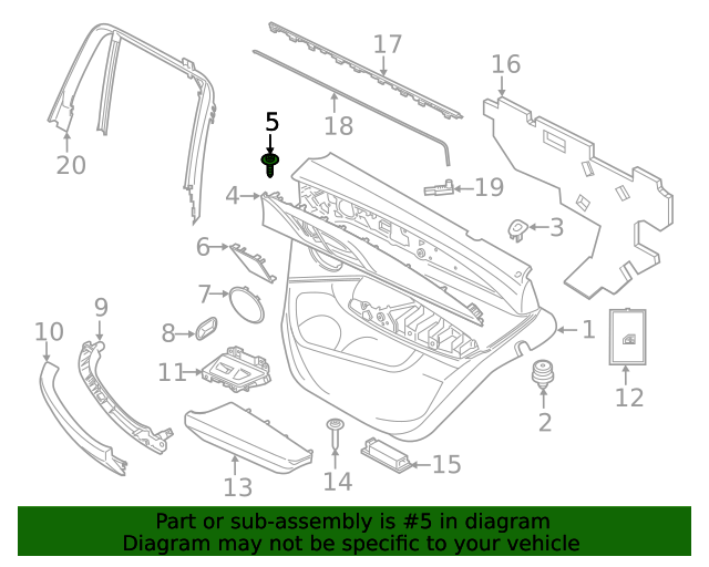 Genuine BMW 07-14-7-371-720 | Upper Trim Panel Screw | FREE Shipping on ...