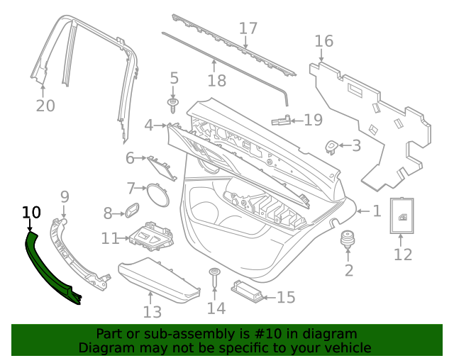 51418079192 - 2019-2022 BMW X4 Pull Handle (51-41-8-079-192) | BMW of ...