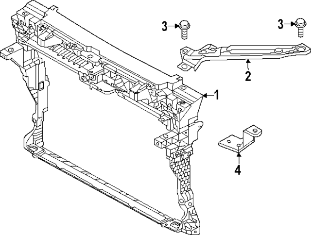 3CM-805-588-C - Radiator Support 2020-2023 Volkswagen | Euro Parts 4 Less