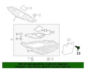 2016-2020 Toyota Under Cover Bolt 90119-A0451 | Toyota Parts Center
